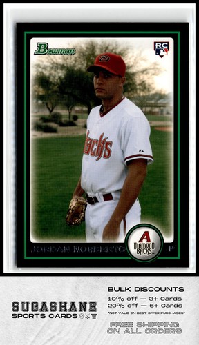 2010 Bowman Draft BDP74 Jordan Norberto RC Diamondbacks Baseball Card ...