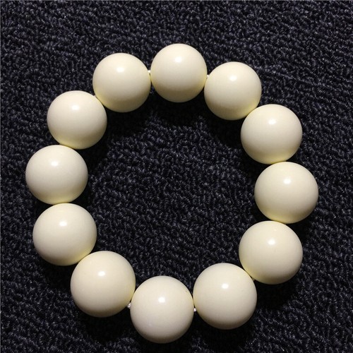 2.0-0.8cm Natural COROZO NUT Hand Carved Round Bead Bracelets Reiki ...