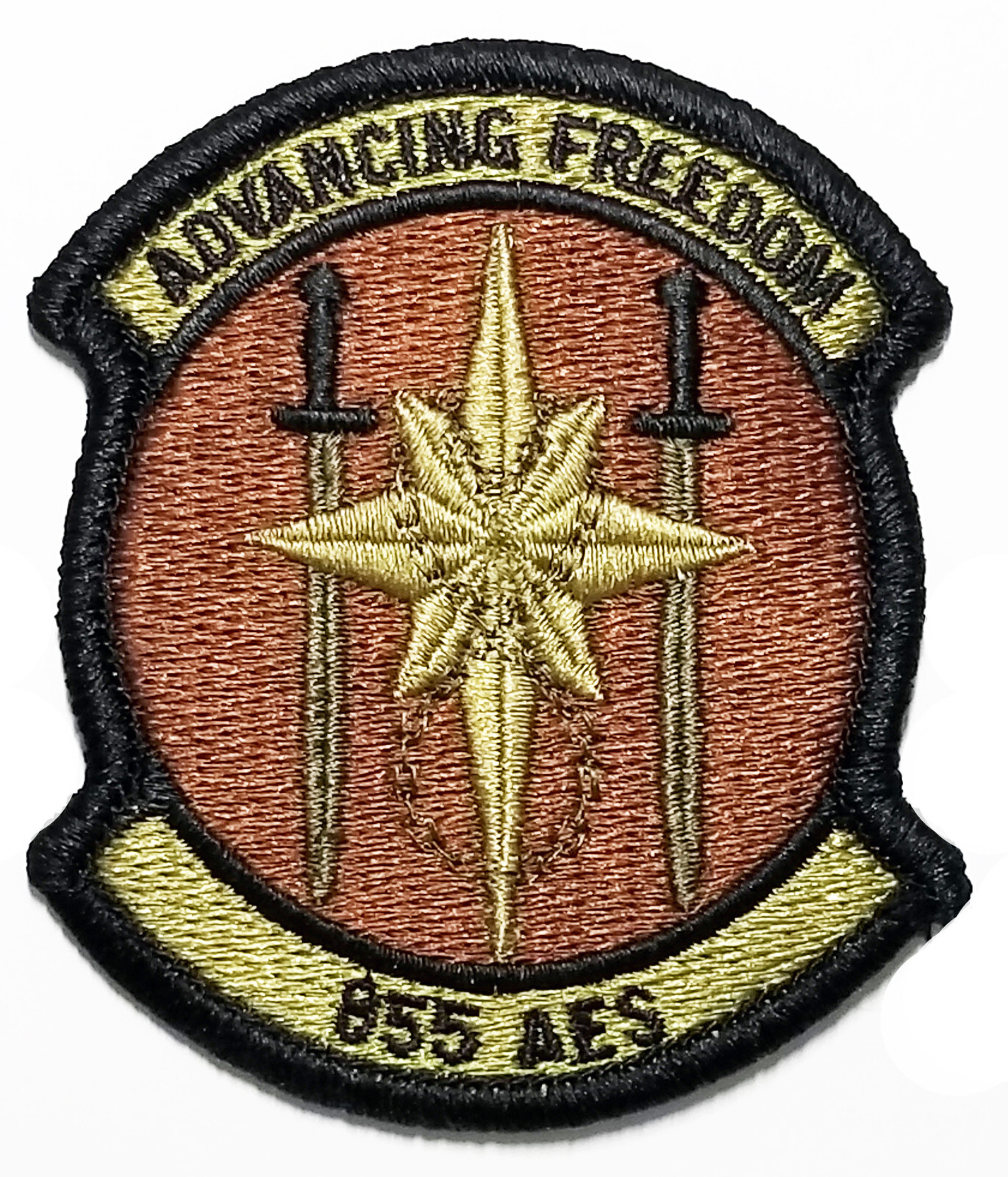 Air Force 855th AES Air Expeditionary Squadron Subdued Hook Back Patch ...