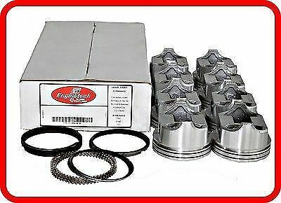 Enginetech Chevy 283 1957-1967 Pistons & Ring Kit Flat Top Pistons | eBay