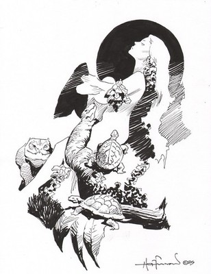 EARTH MOTHER & DARK SUN! Original Art Ink Drawing by MIKE HOFFMAN | eBay