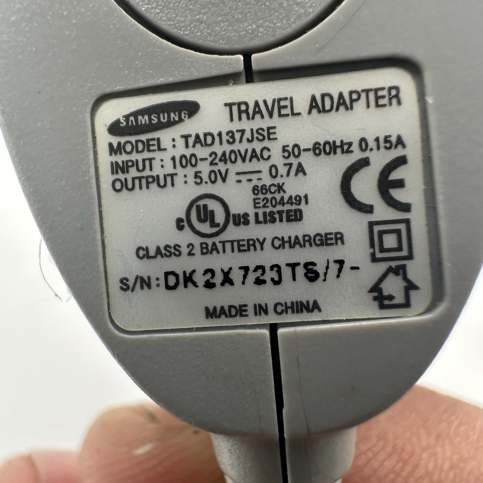Samsung TAD137JSE Phone Charger for SGH-X475 SGH-X495/T209 SGH-X496 5V ...