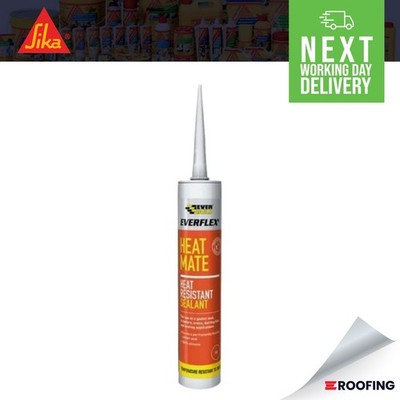 Heat Mate Silicone Sealant Red High Temps Resistant Fire Log Burner ...