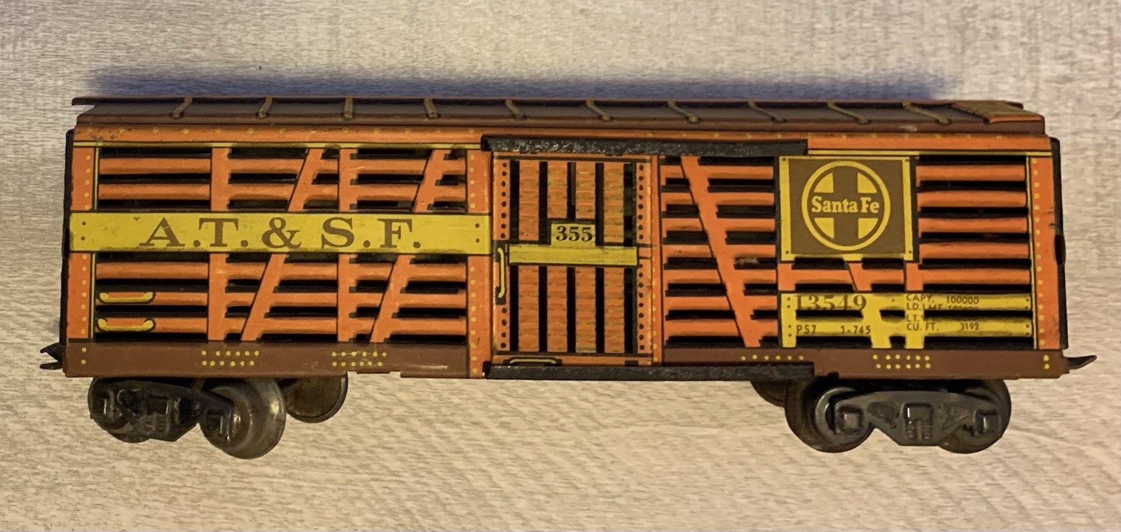 Marx Train - 3/16 Scale - 13549 AT&SF Stock Car - O Gauge | eBay