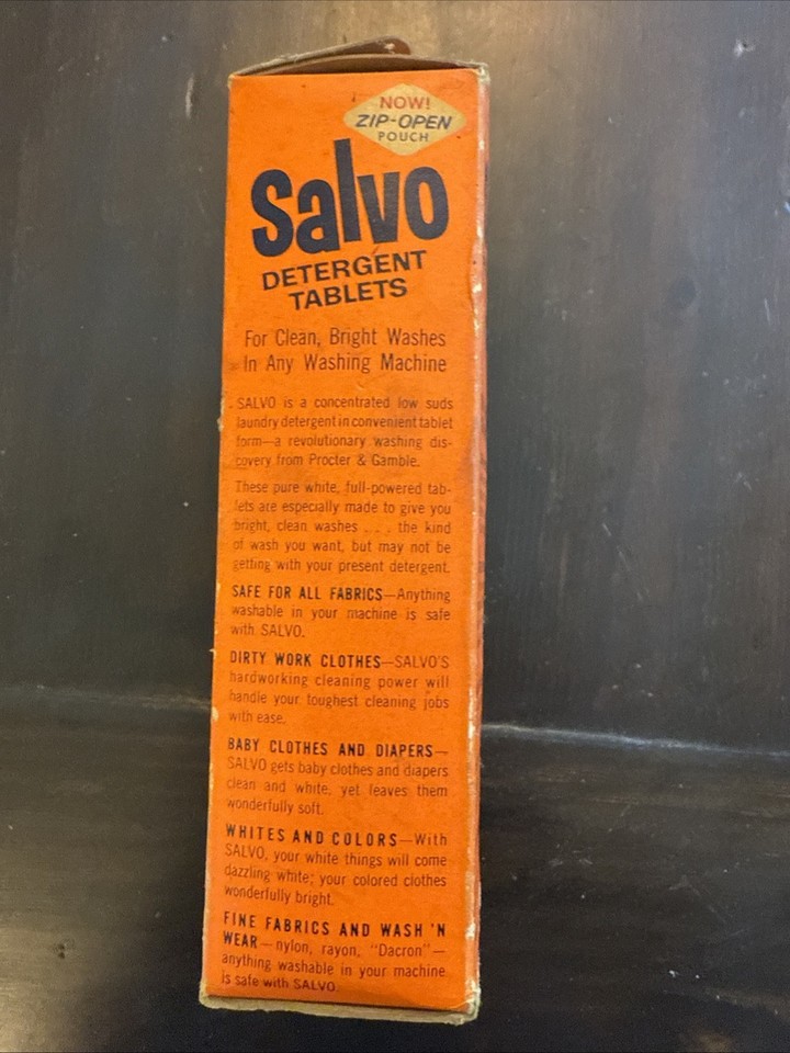Salvo Laundry Detergent Tablets 10¢ Off Giant Sized New Vintage ...