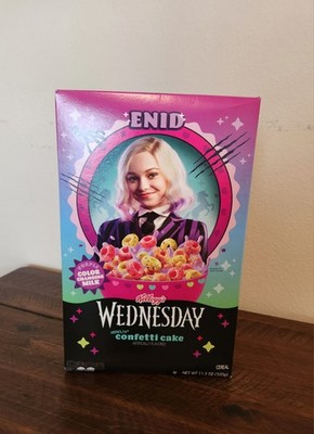 2025 WEDNESDAY 'S ROOMIE ENID SINCLAIR HOWLIN' CONFETTI CAKE CEREAL BOX ...