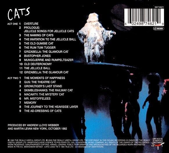 New Cats Complete Original Broadway Cast Recording Andrew Lloyd Webber ...