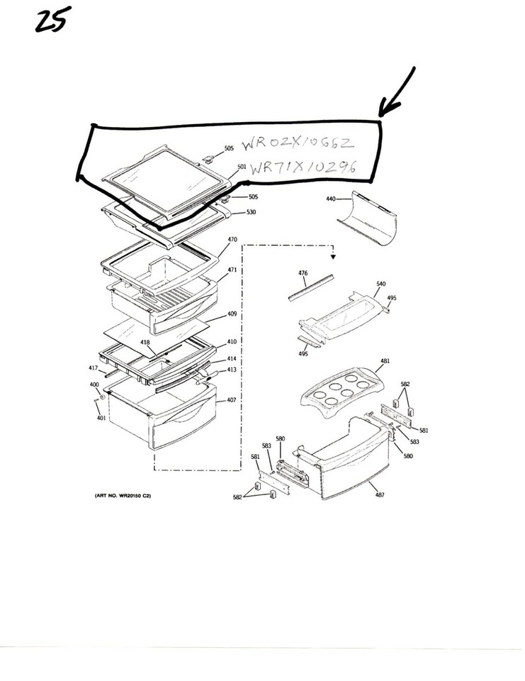 GE Monogram Refrigerator Parts for model ZFSB25DTG | eBay