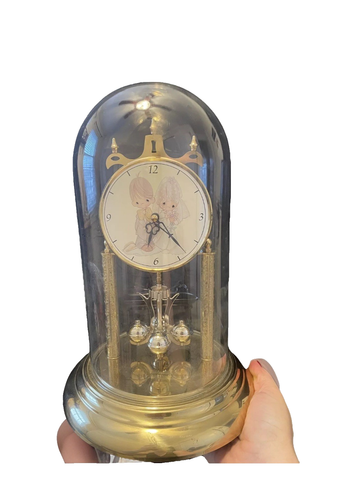 Precious Moments Porcelain Anniversary Wedding Couple Clock #6109 | eBay