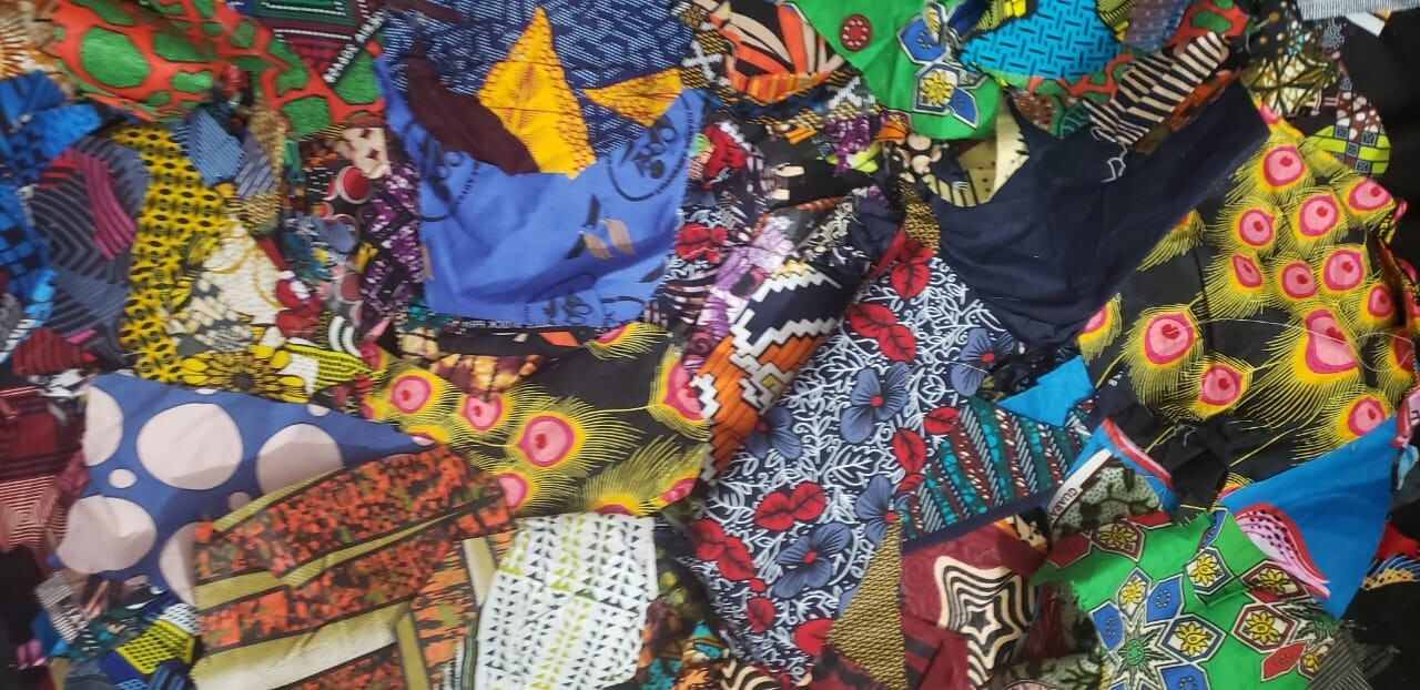 New African Fabric Scraps For Quilts Scrapbooking Sewing Crafts - Lot ...