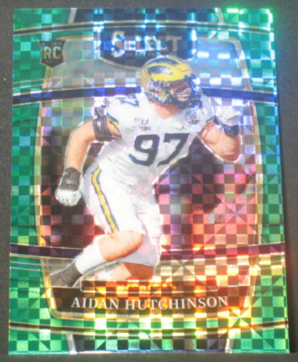 Aidan Hutchinson 2022 Panini Select Green Squares Prizm Rookie #33 ...