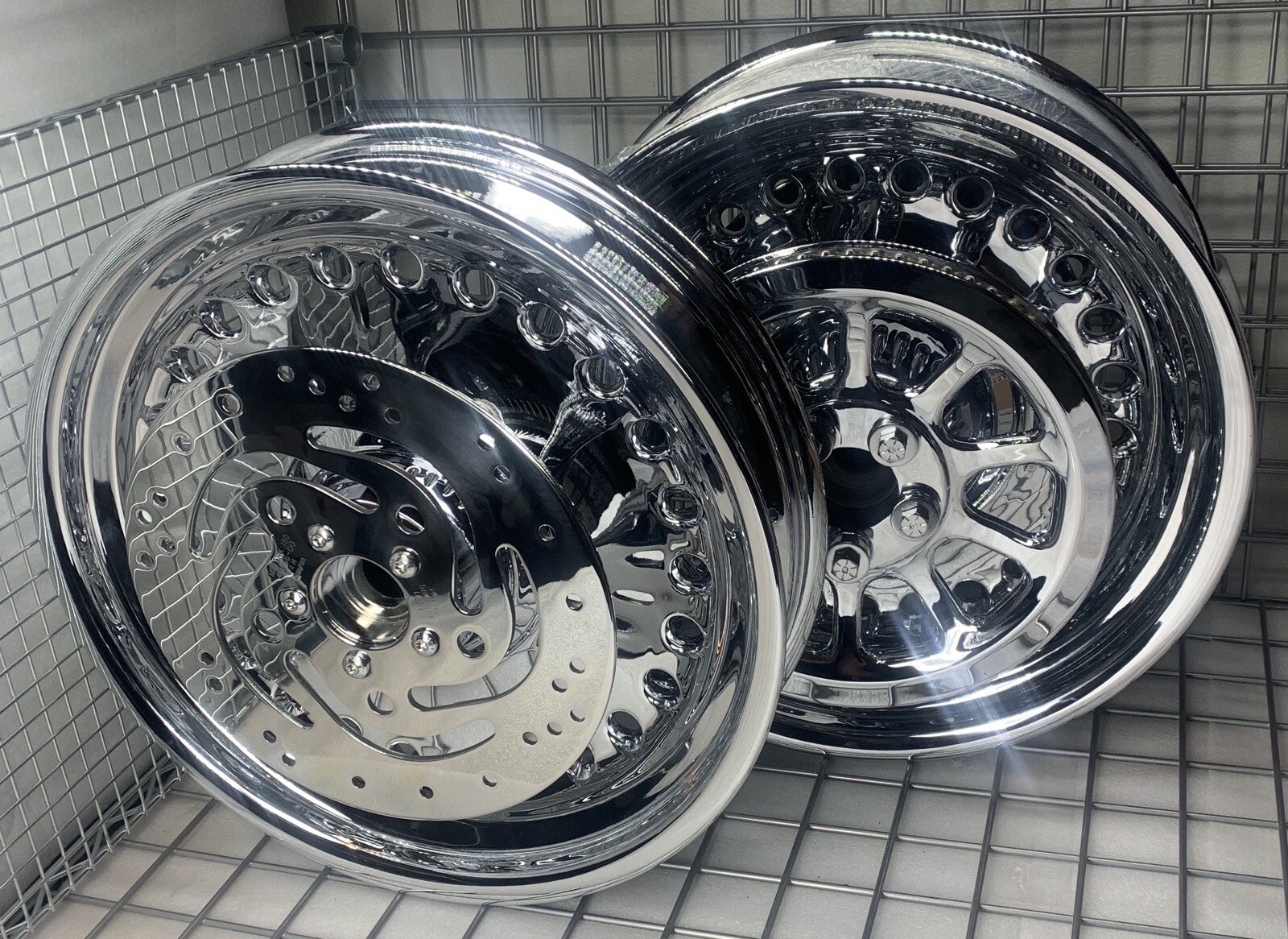 HARLEY SOFTAIL FATBOY CUSTOM CHROME MAG OEM WHEELS SET 2008 -17 FLSTF ...