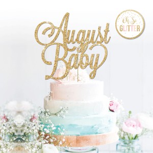 August baby Cake Topper,Baby shower Topper,August,September,October ...