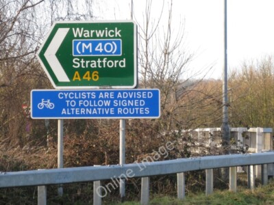 Photo 6x4 Sign, sliproad to A46 southbound Stoneleigh/SP3372 Good ...