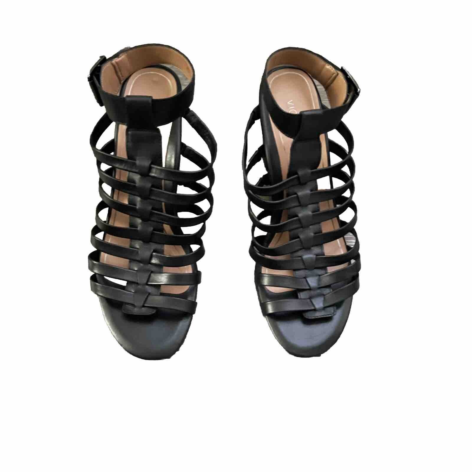 Vionic Sami Black Block Heel Gladiator Caged Ankle S… - Gem