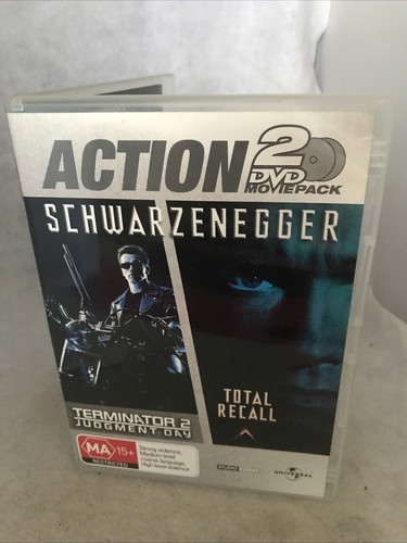Terminator 2 / Total Recall DVD Region 4 VGC Arnold Schwarzenegger Free ...