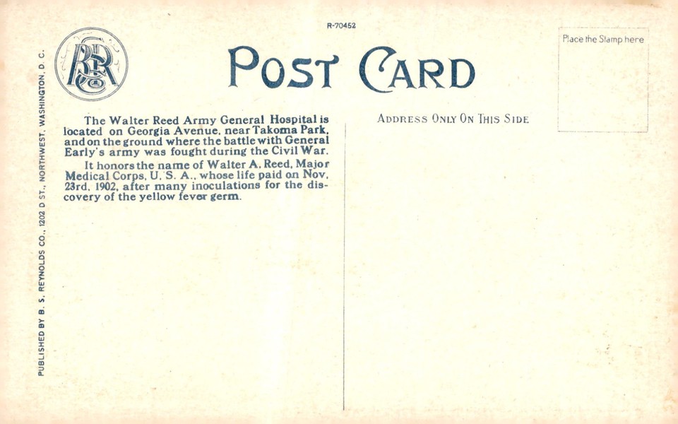 WALTER REED MEMORIAL HOSPITAL, WASHINGTON, D. C., Georgia Avenue ...