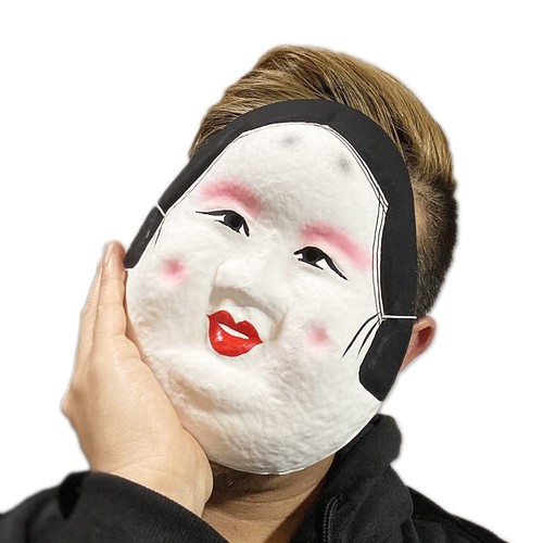 Made in Japan, Tengu (Hyottoko) and Okame masks, made from Japanese ...