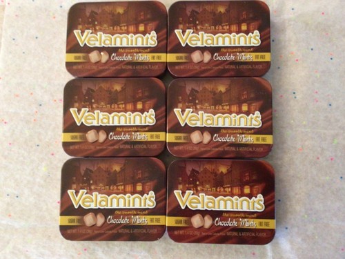 6 Velamints Chocolate Mints EMPTY Tins Metal Snap Close Preowned | eBay