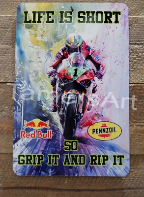 MOTOGP SUPERBIKE MOTORCYCLE RIDER SIGN 8X12 Made in USA | eBay