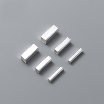 925 Sterling Silver Square Tube Spacers Beads DIY A5232 | eBay