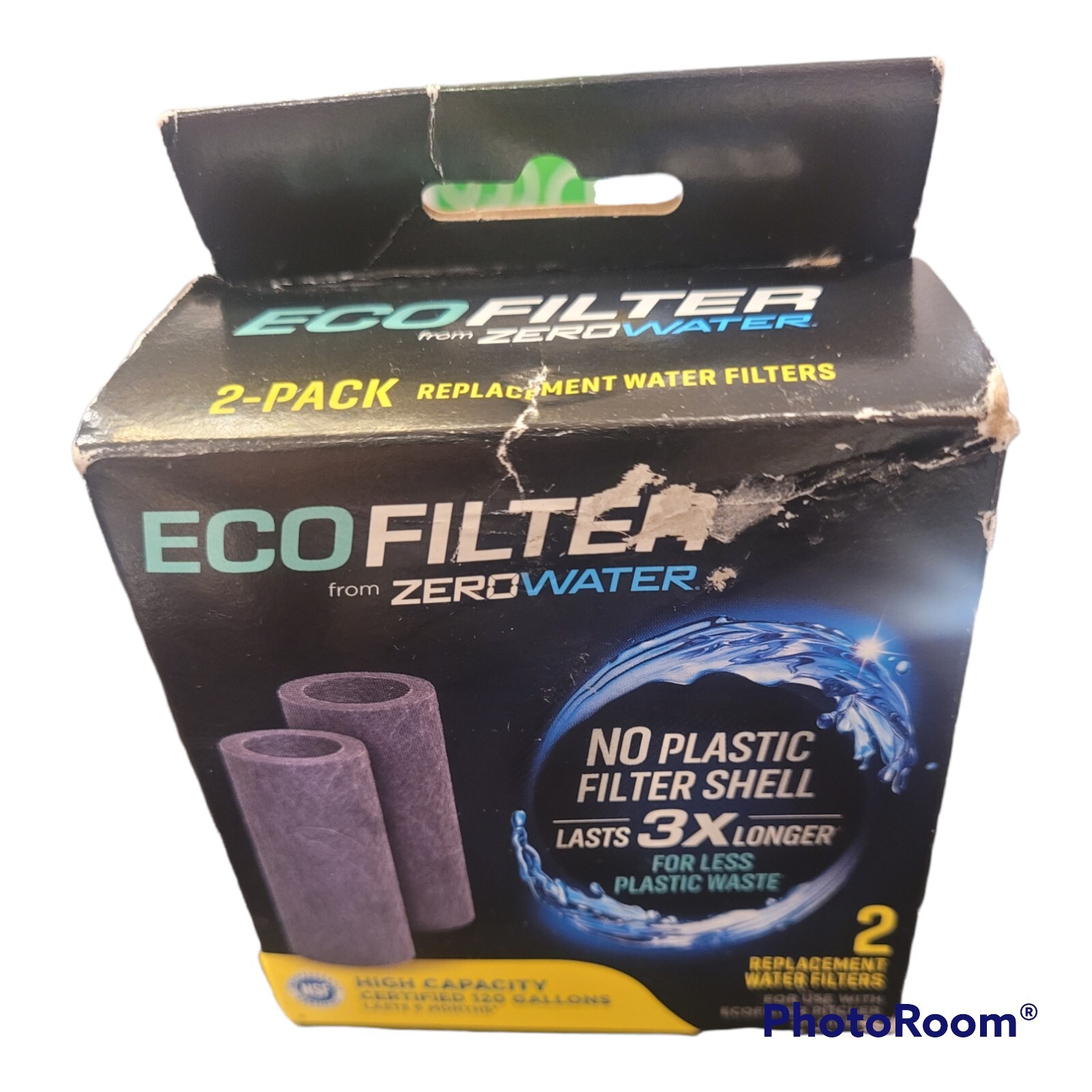 Zero Water Eco Filter Gray Replacement (2) Water Filters for Pitcher ZP ...
