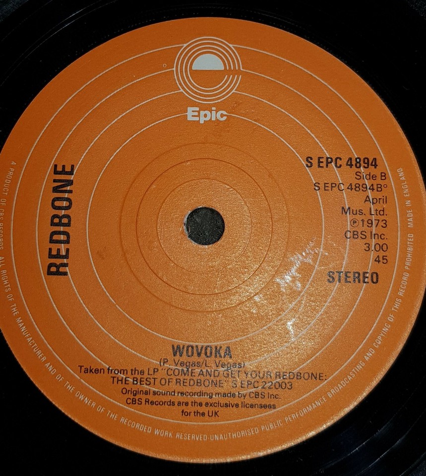 REDBONE WITCH QUEEN OF NEW ORLEANS ORIGINAL 7" SINGLE ORANGE EPIC LABEL ...