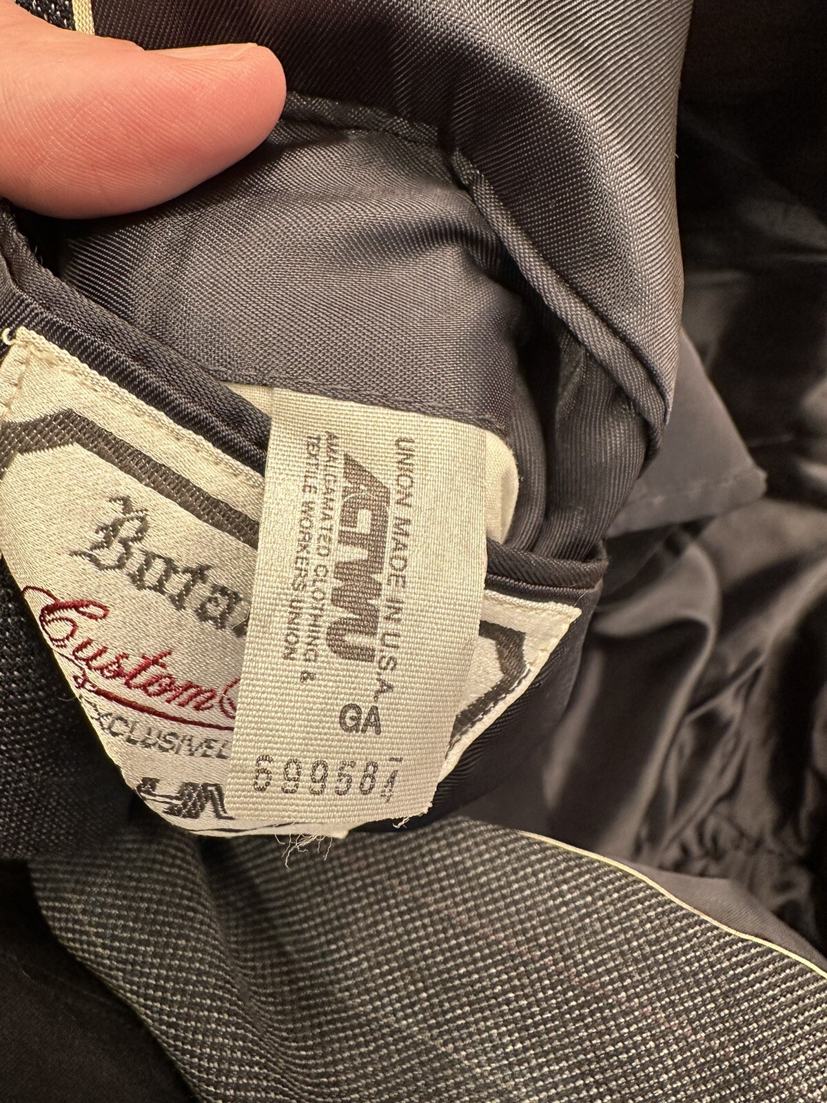 Vintage Botany 500 Mens Suit Gladiator Royale Gray Pi… - Gem