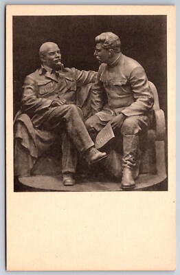 Moscow Soviet Union Russia~Statue of Lenin & Stalin Sitting~City Park ...