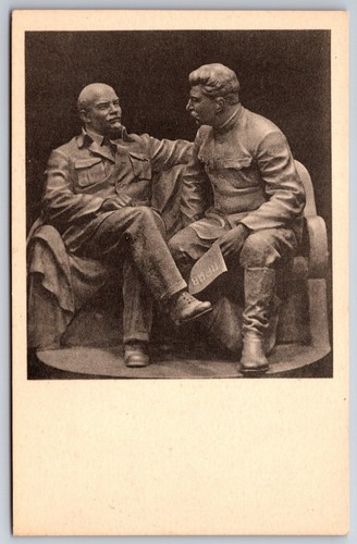 Moscow Soviet Union Russia~Statue of Lenin & Stalin Sitting~City Park ...