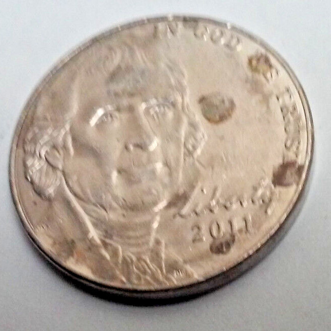 2011 D Silver Nickle Spots On Front Extra Raised DOT On Back | eBay