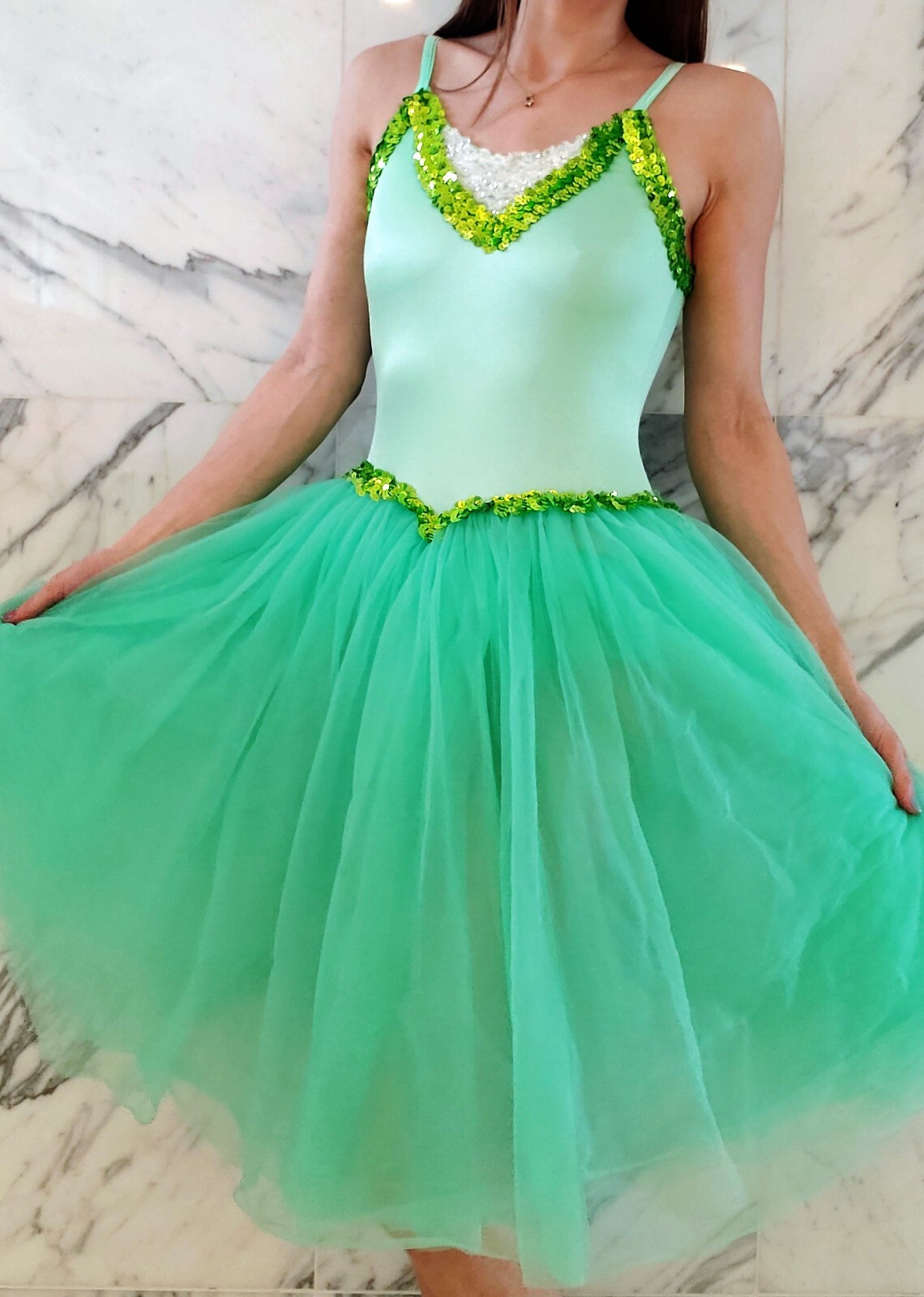 Star Styled Dance Costume Leotard Adult Small AS Jazz… - Gem