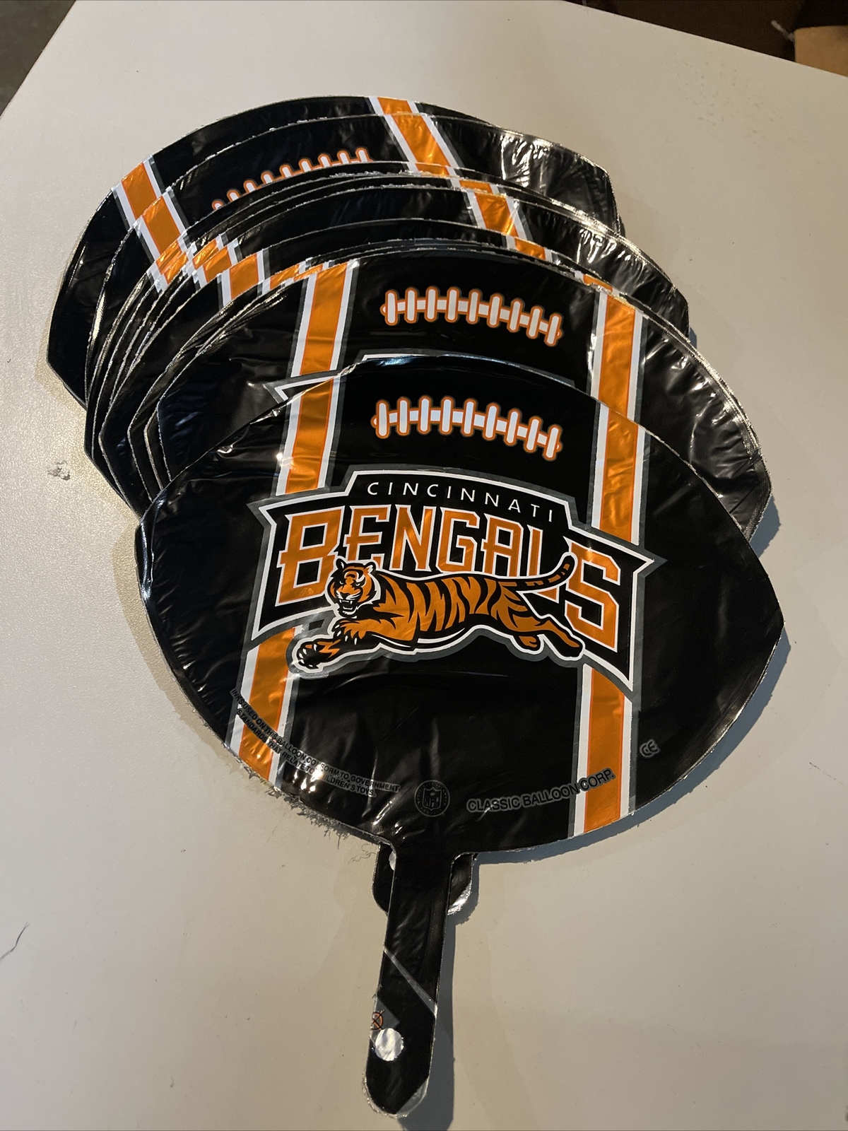 Lot Of 50 Cincinnati Bengals NFL Football 8”x10” Inflatable Balloons ...