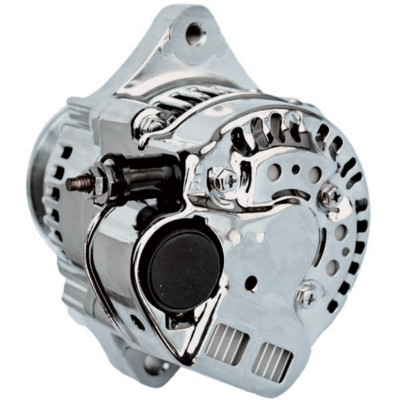 HIGH OUTPUT AMP CHROME MINI ALTERNATOR Fits DENSO STREET ROD RACE 1 ...