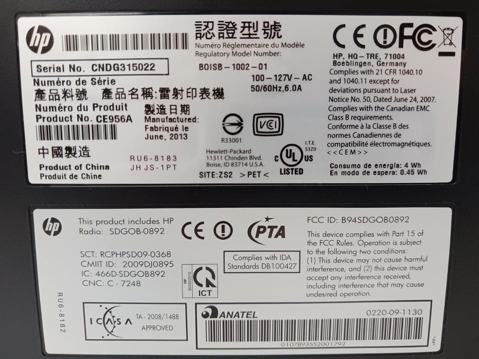 HP Laser Jet Pro Printer M451nw 400 Color CE956A Workgroup Wireless ...