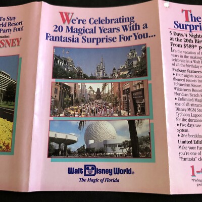 Rare Walt Disney World Advertisement 20 Magical Years Brochure | eBay