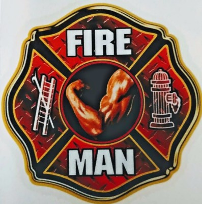 FIRE MAN Full Color REFLECTIVE FIREFIGHTER DECAL - 4" x 4" | eBay