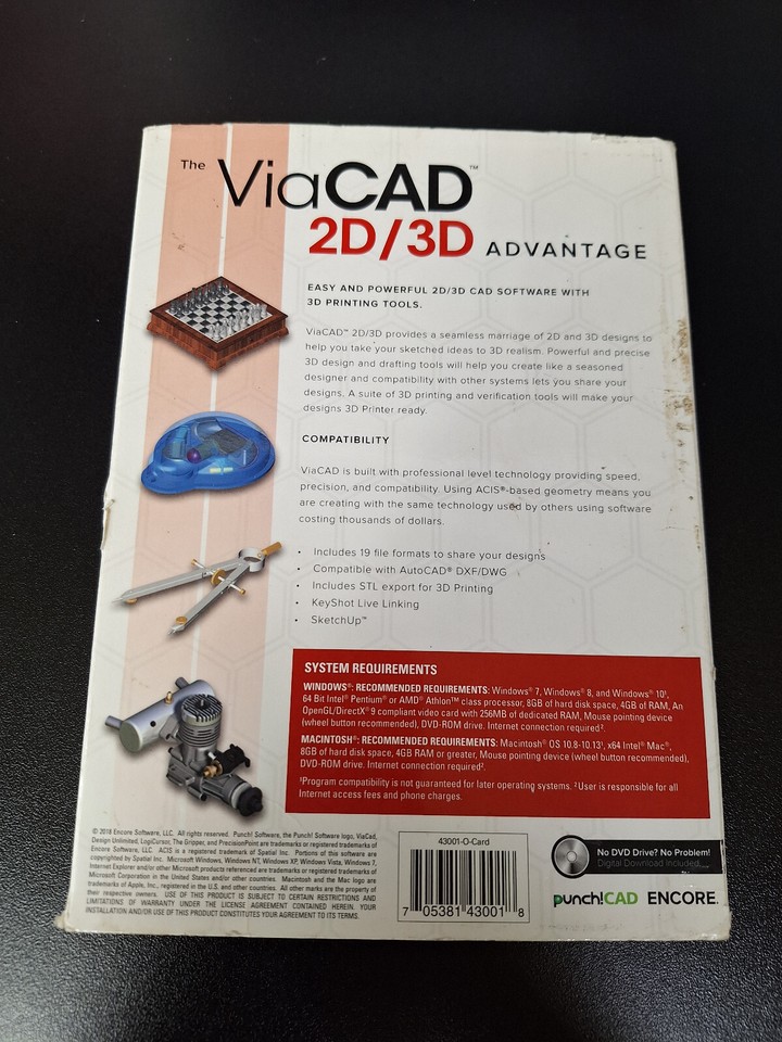 ViaCAD 2D/3D by punch!CAD DVD-ROM with Digital Download | eBay