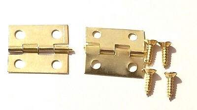 Small Hinges 17mm x 15mm With Screws Jewellery Box Hinge Dolls House ...