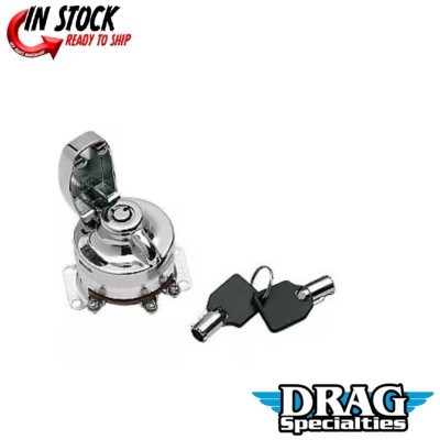 DRAG SPECIALTIES 0909-0202 Round Key Switch for 73-95 Big Twin with Fat ...