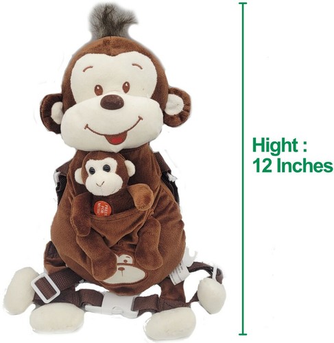NEW Kids Toddler Plush Monkey Doll Backpack Safety Anti-lost Harness w ...