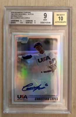 2010 Christian Lopes Team USA Auto MINT 9 | eBay