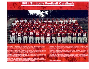 1981 St. Louis Cardinals 8X10 Team Foto Missouri Football NFL | eBay