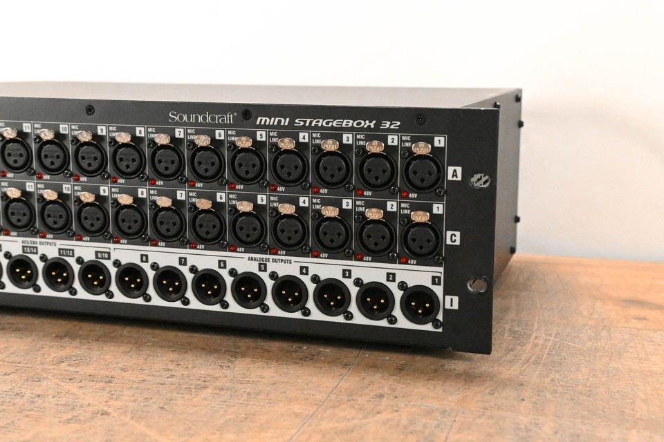 Soundcraft Mini Stagebox 32R Cat5 32-Channel Digital Stage Box CG01NAT ...