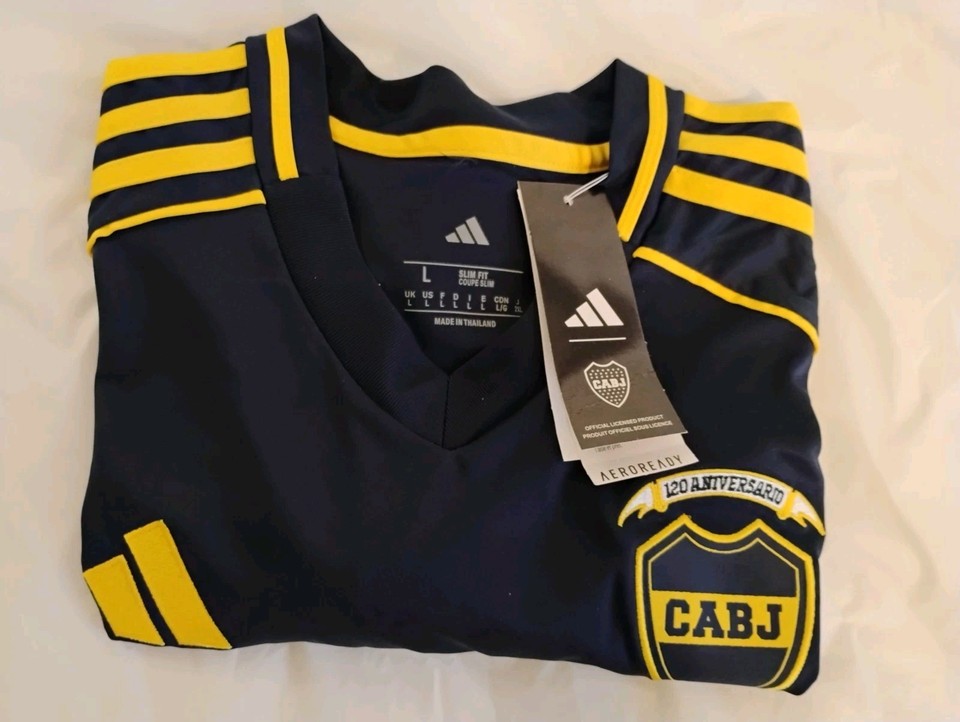 Adidas Boca Juniors CABJ 120th Anniversary Soccer Jersey - Size L (Slim ...