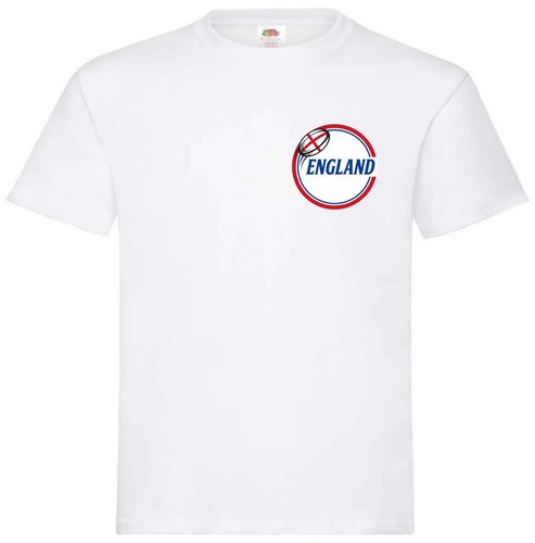 England Rugby T-Shirt English Breast Logo Fan Supporter Unisex Adult ...