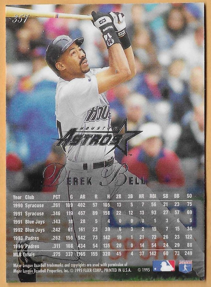 DEREK BELL HOUSTON ASTROS #357 - FLAIR NM-MT 1995 | eBay