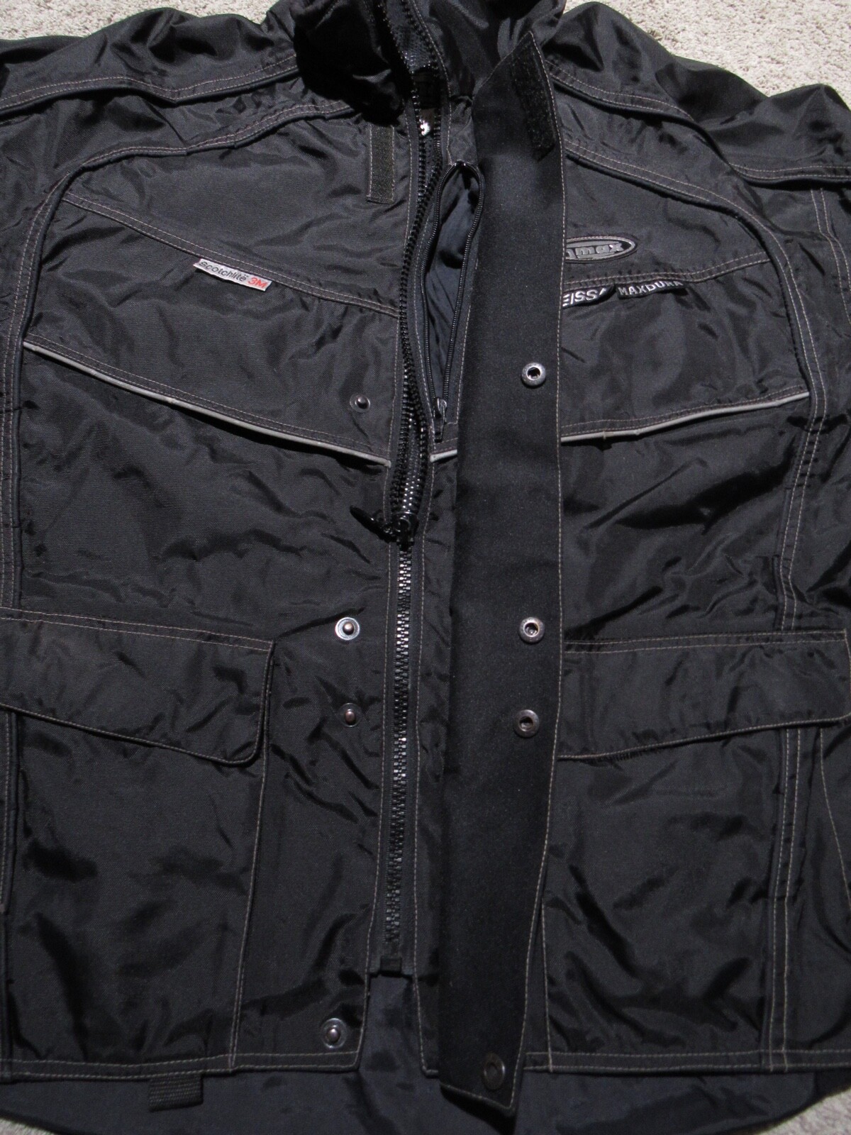 GMAX Waterproof JACKET Mens XL Motorcycle Moto Riding MX Scotchlite 3M ...