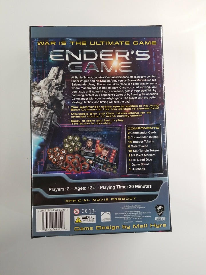NEW!! ENDER'S GAME: Battle School Board Game, Factory Sealed! | eBay