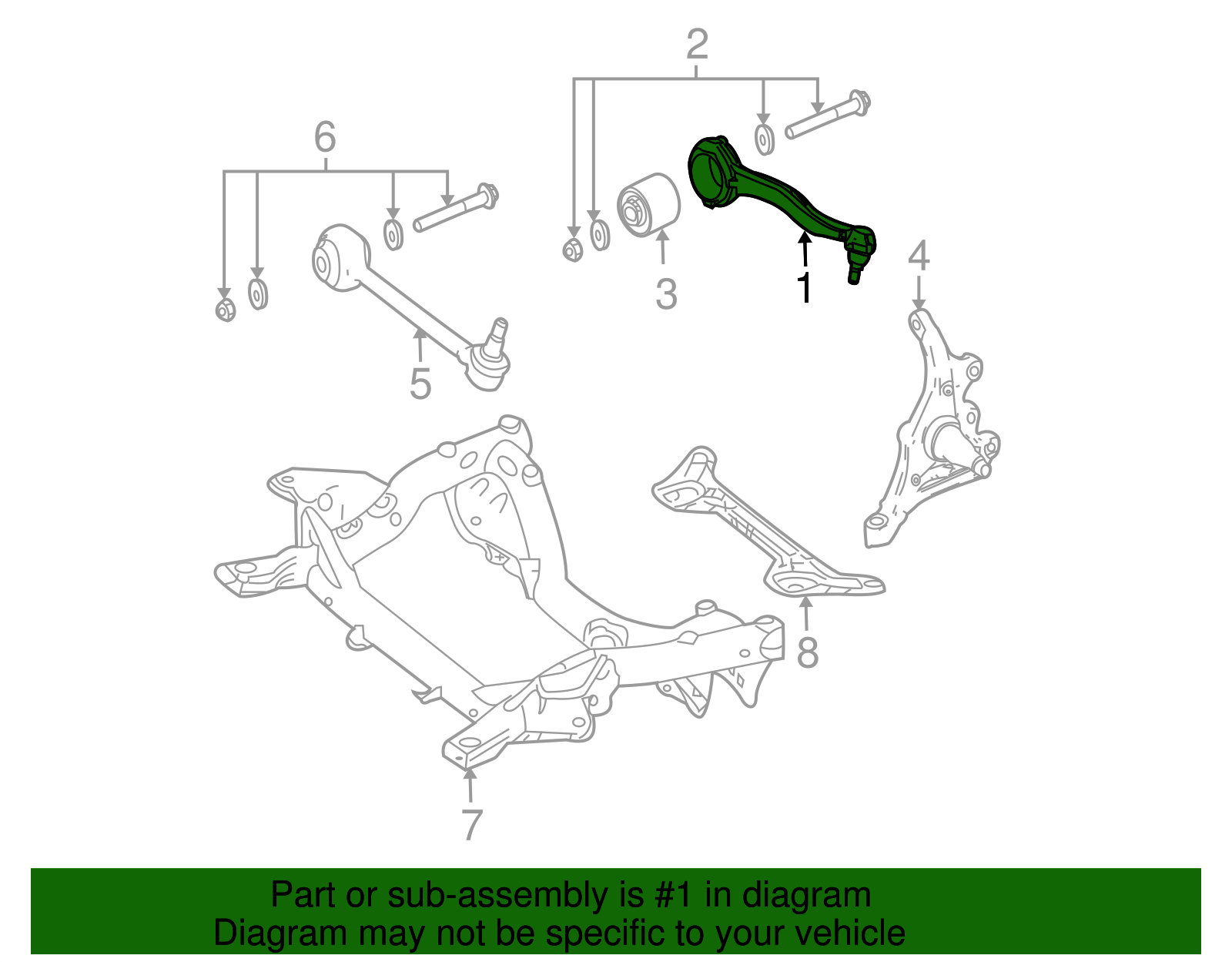 Genuine Mercedes-Benz Upper Control Arm 204-330-43-11-80 for sale ...
